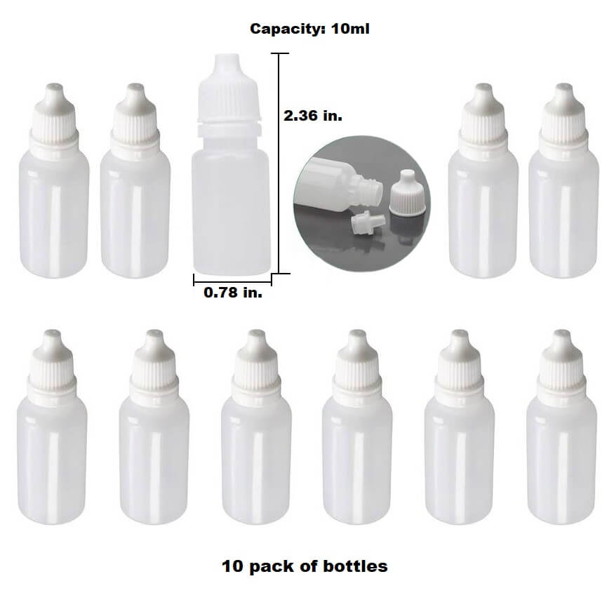 10 ml Dropper Bottle (Set of 10) « PRO Chemical and Dye